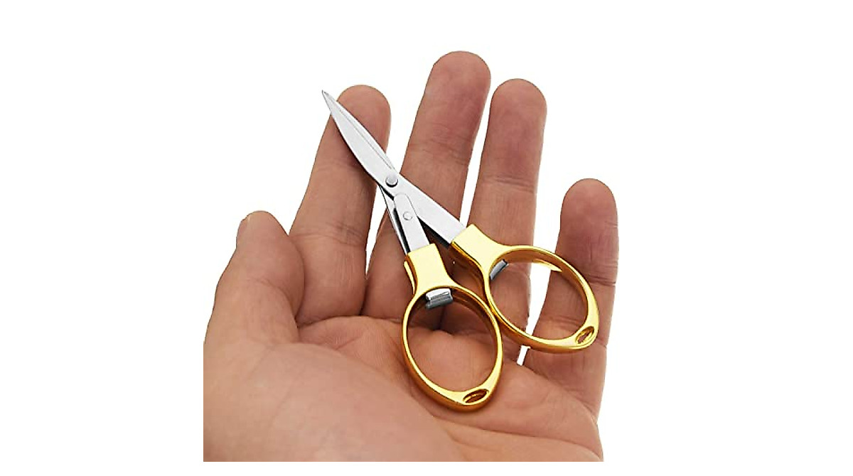 Compact Folding Scissors for Travel & Home Use