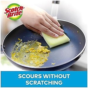 Scotch-Brite Dobie Pads, Dobie Sponge for All Purpose Cleaning of Kitchen, Bathroom, and Household, Non Scratch Dobie Cleaning Pads Safe for Non-Stick Cookware, 12 Dobie Pads