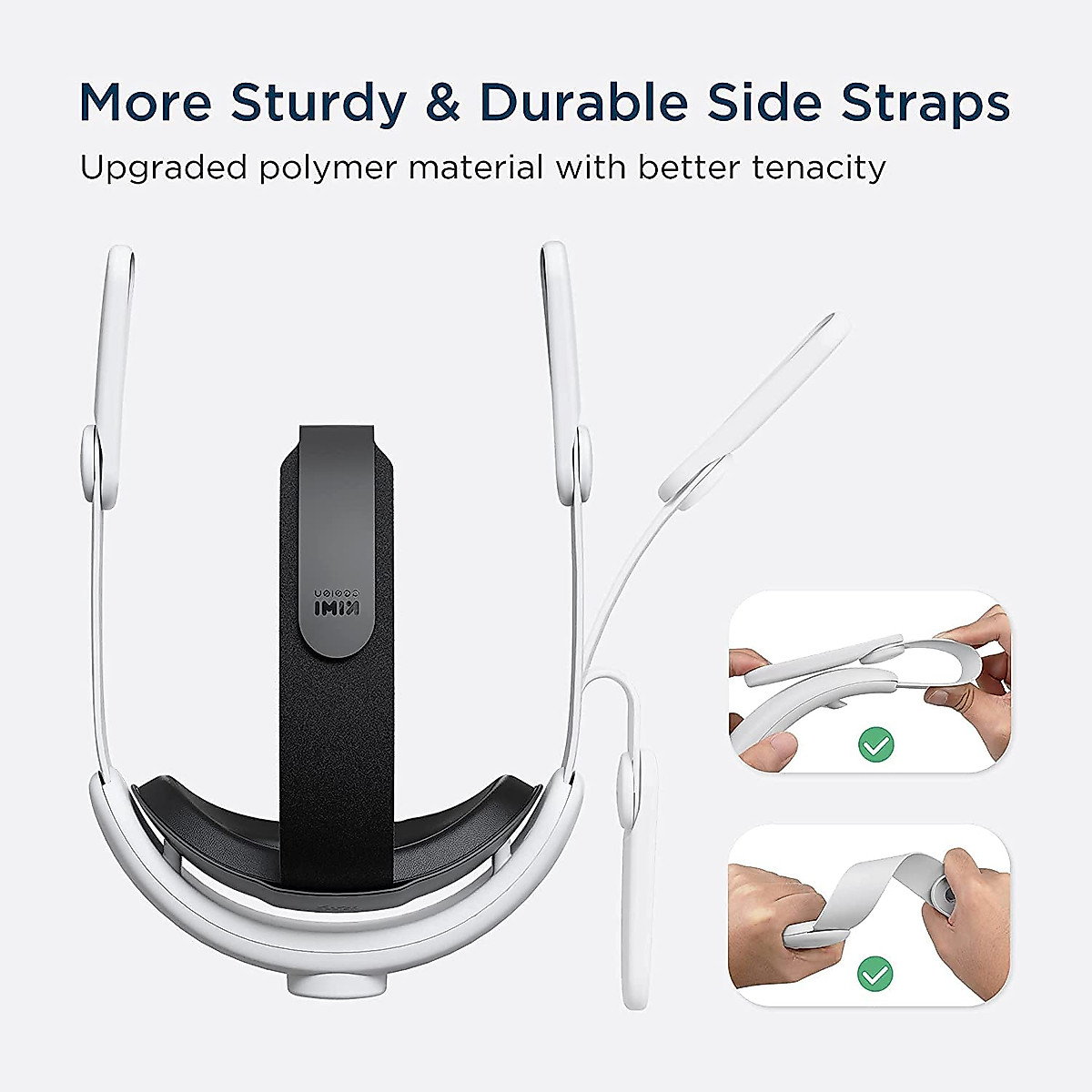 KIWI design Head Strap with Halo Controller Protector Accessories, Elite Strap for Enhanced Support and Comfort Compatible with Quest 2
