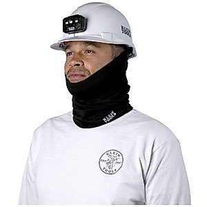 Klein Tools 60455 Neck and Face Warming Band, Gaiter/Balaclava Made of Breathable Fleece Fabric for Warmth, Black