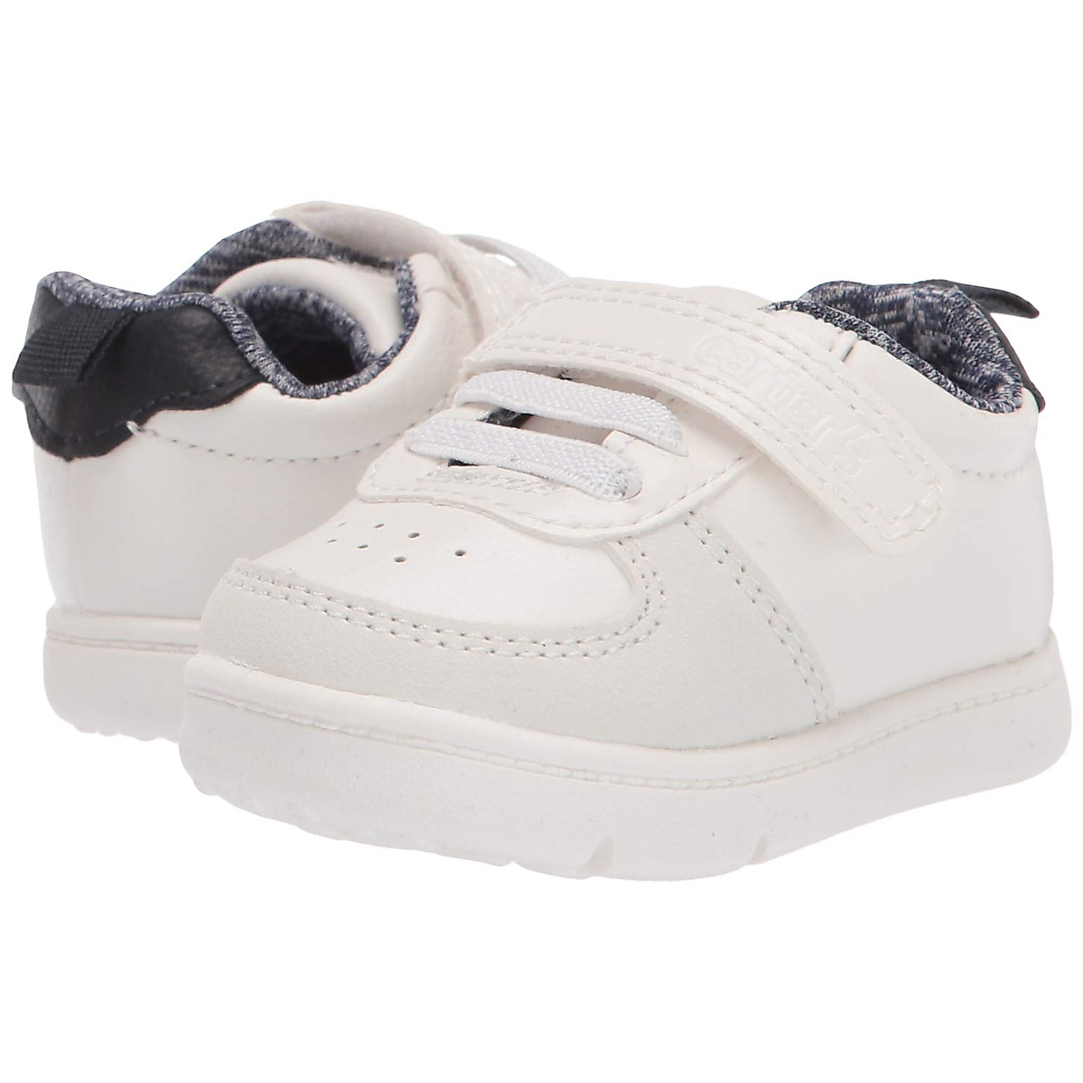 Carter's baby boys Kyle Fashion Sneaker First Walker Shoe, White, 2.5 Infant US