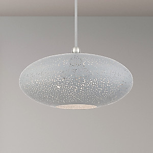 Livex Lighting 49185-07 3 Light Bronze Pendant Black W/Antique Brass Accents