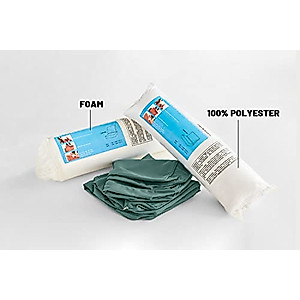 ARTPLAN Olefin 24x24 Deep Seat Patio Cushions for Outdoor Furniture,Extra 6 inch Thick,Back 18"x24",Removable,Replacement,Solid/Floral,Outdoor/Indoor,Aqua