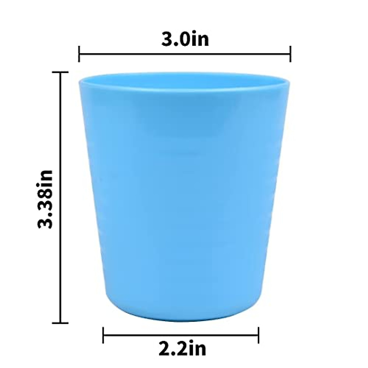 fulong Eco-friendly Unbreakable BPA Free Dishwasher Safe Plastic Drinking Cups for kids&Adult,Reusable Water Tumblers dishwasher safe (8oz-Set of 6)