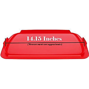 Pyrex C-222-PC 2qt and C-233-PC 3qt Red Easy Grab Plastic Replacement Lids, Made in the USA