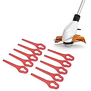 WALFRONT 100Pcs Plastic Cutter Blades Replacement for Stihl Polycut 2‑2 Garden Lawn Mower Trimmer Grass Cutter Tool Plastic Blades Accessories