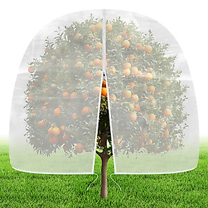 Evoio 6 x 7 FT Blueberry Bush Tomato Fruit Tree Garden Plant Protector Netting Covers with Zipper & Drawstring, Plant Protection Mesh Net Bags for Fruit Tree Flowers (1 Pcs)