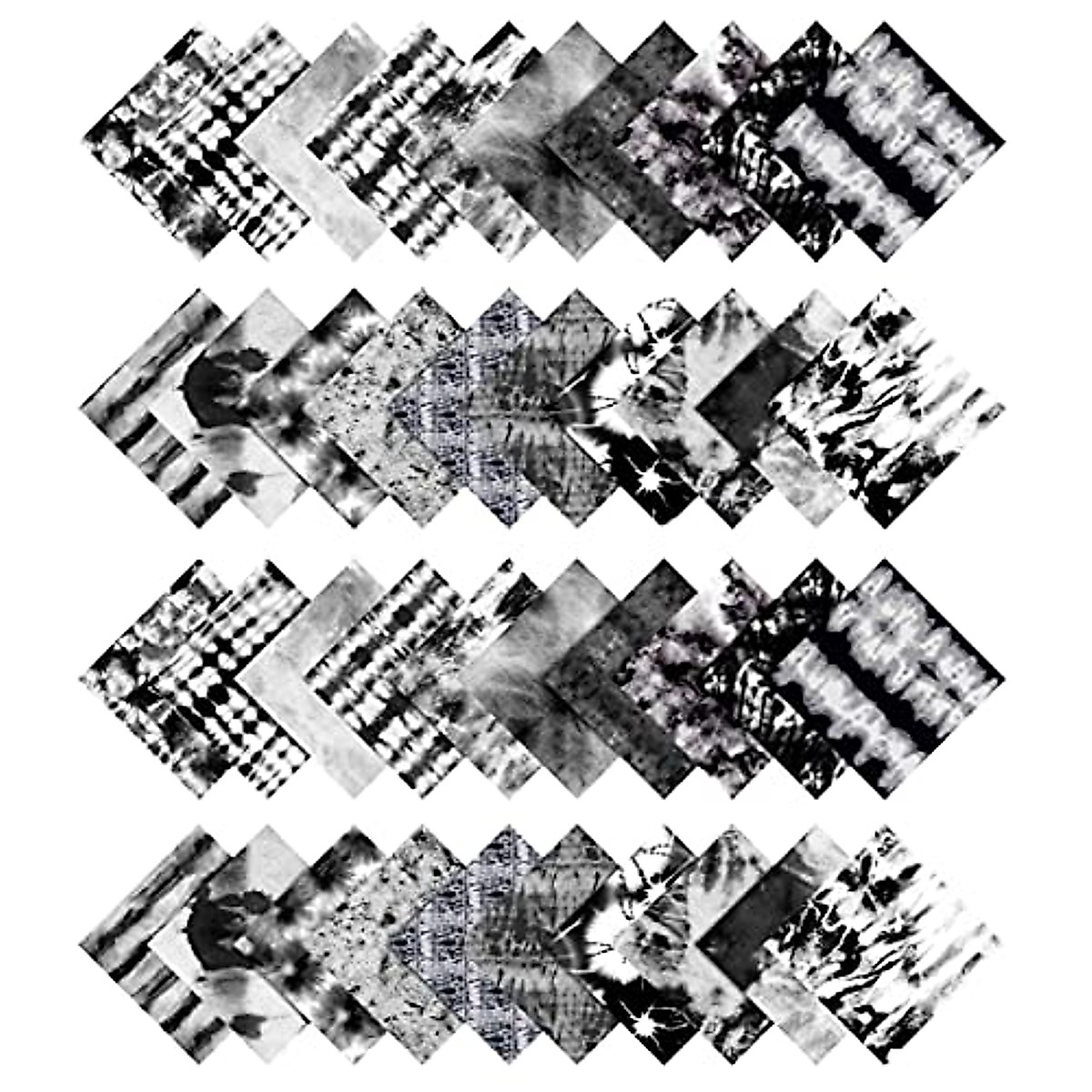 Soimoi Chihuahua & Dot Print Precut 5-inch Cotton Fabric Quilting Squares Charm Pack DIY Patchwork Sewing Craft- Black