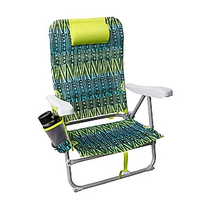 Hurley Standard Backpack Beach Outdoor Chair, One Size, Lime