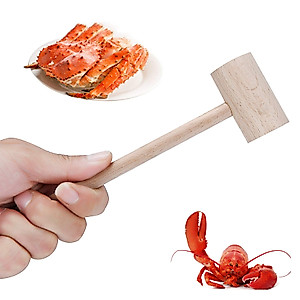 12 Pack Wooden Crab Mallets Natural Hardwood Crab Hammers Lobster Seafood Crackers