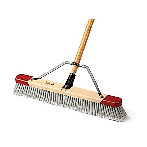 Harper 2224P1 Premium Indoor Smooth-Surface Hardwood 24 in. Push Broom, Brown