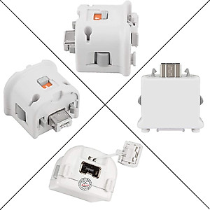 LACTIVX Wii Motion Plus Adapter, 2 Packs Upgraded Motion Attachment for Wii Remote Controller (White)