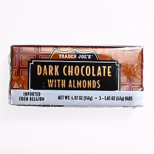 Trader Joe's Belgian Dark Chocolate Bars 3 Variety Pack - Total 9 Bars, 1.7 ounces