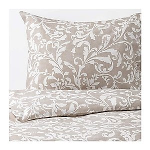 IKEA Varbracka Duvet Cover and Pillowcases Beige White Size: Full/Queen (Double/Queen) 804.125.92