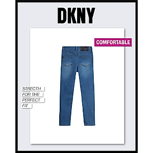 DKNY Girls’ Jeans - Super Stretch Denim Jegging Jeans - Casual Skinny Jeans for Girls (7-14), Size 8, Bleeker 2