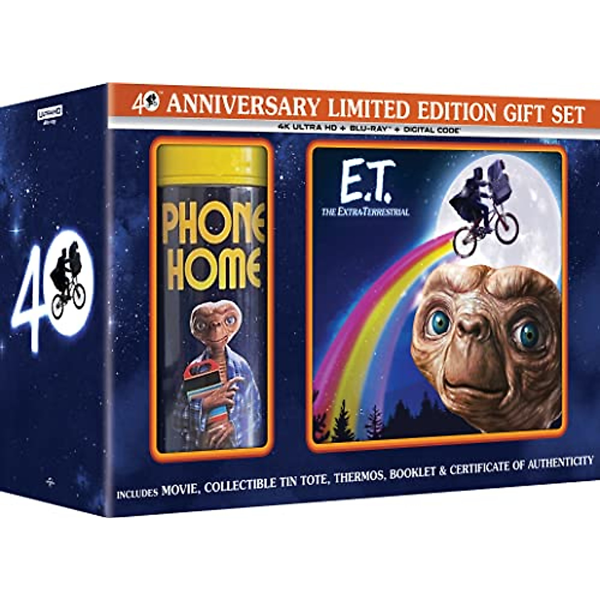 E.T. The Extra-Terrestrial - 40th Anniversary Limited Edition Gift Set [4K Ultra HD + Blu-ray + Digital - Amazon Exclusive] [4K UHD]