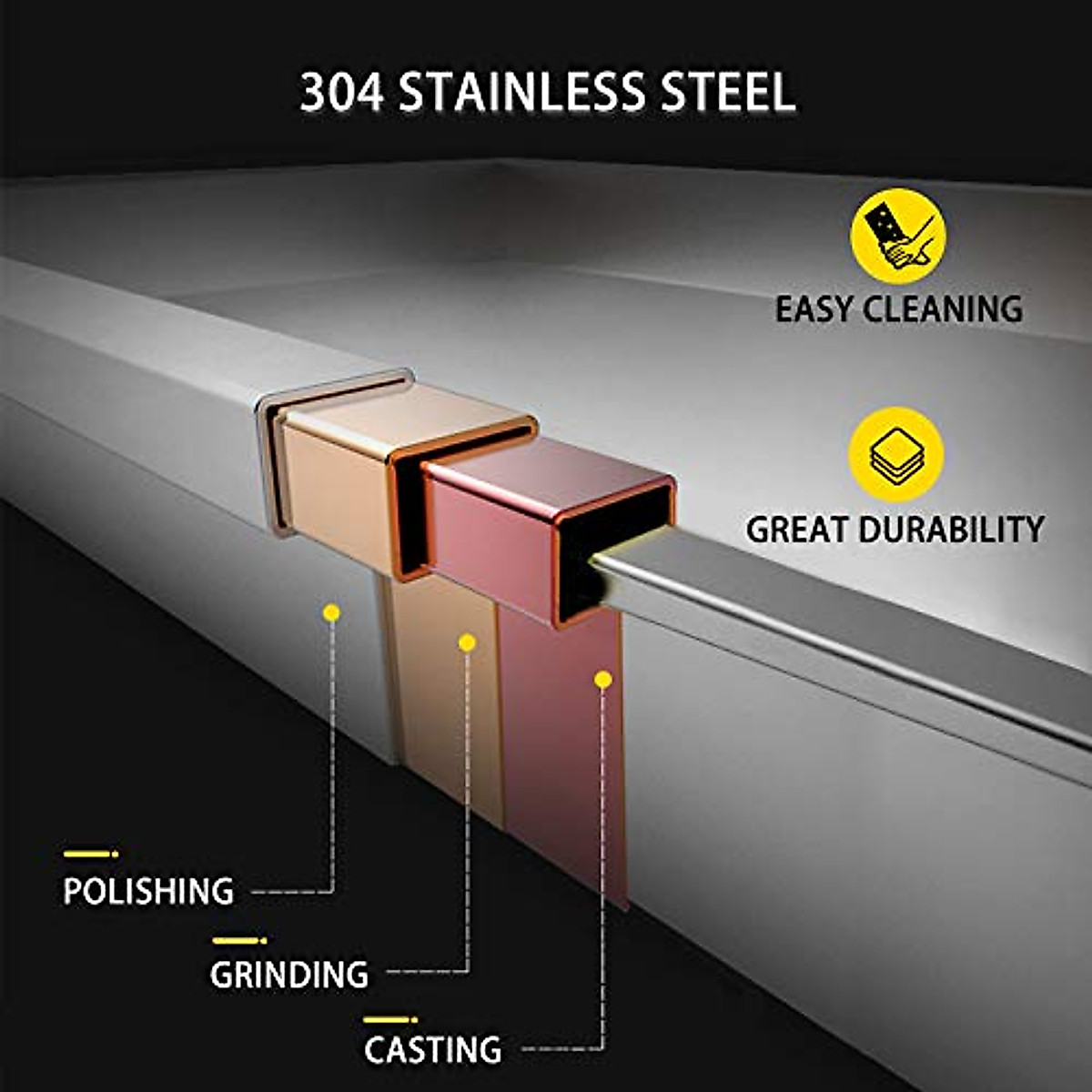 VEVOR Commercial Rolled Ice Cream Machine, Stir-Fried Ice Cream Roll Machine with Single Square Pan, Stainless Steel Stir-Fried Ice Cream Roll Maker, Yogurt Cream Machine for Bars Cafés Dessert Shops