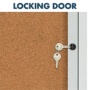 Quartet 2363 Cork Board W/Glass Door, 1 Door, 2-Ft x3-Ft, Aluminum Frame