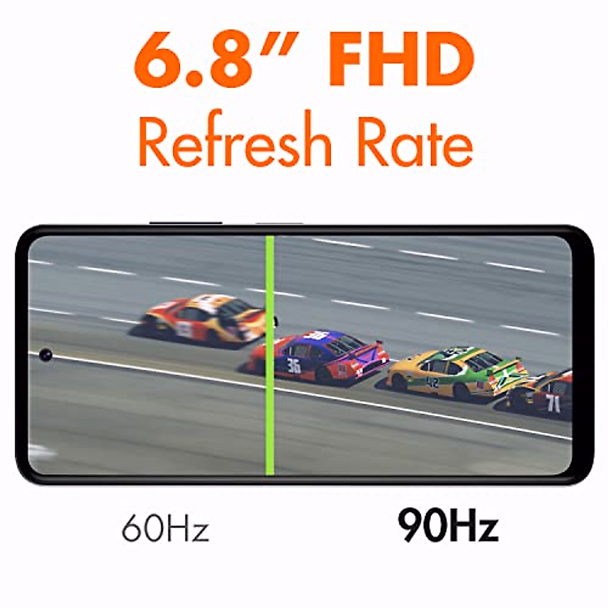 NUU B15 | 3-Day Battery | 48 MP | Quad-Camera | Unlocked (T-Mobile Only) | 6.78'' Full HD+ Display | 128GB | 90Hz | 18W Fast Charge | 5000 mAh | Fingerprint | Android 11 | Black