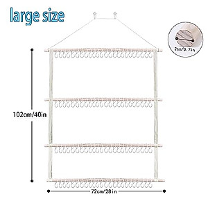 Large Headband Bow Holder for Girls,Huge Hair Accessories Organizer Storage Display with 96 pcs Hooks, Wall Hanging Decor for Toddler Nursery Room