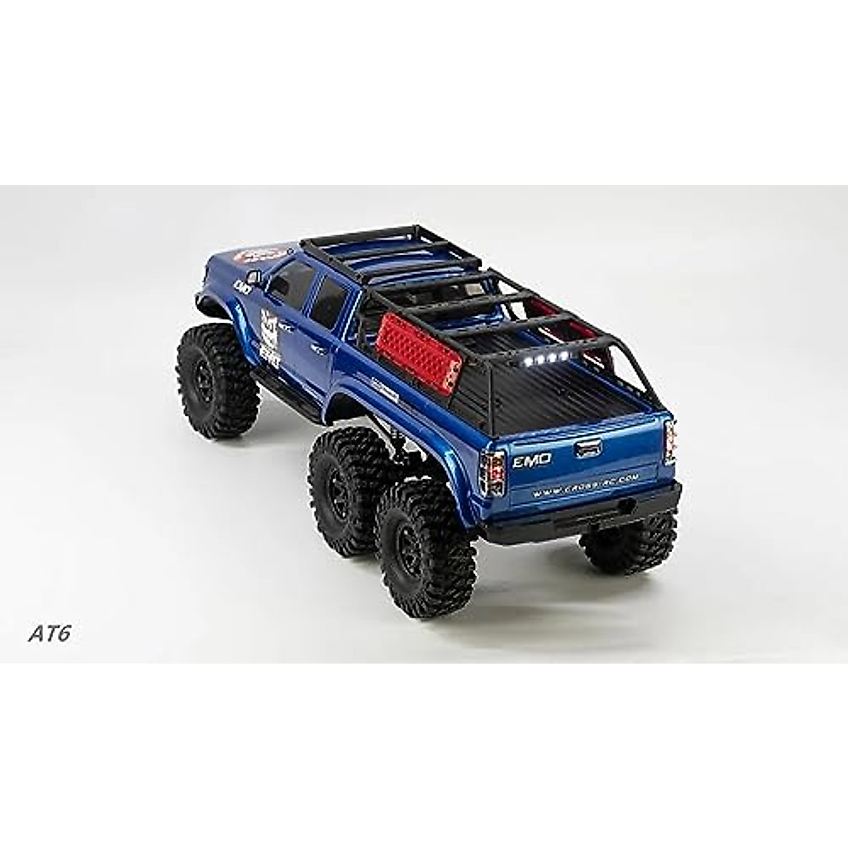 wheelfun CROSSRC 6WD RC Off-Road Truck Pickup 1/10 6X6 AT6 Remote Control Electric Climbing Cars Rock Crawler 2Speed Gearbox Motor ESC Servo Light Hobby Grade Pickup for Adults