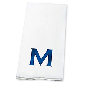 Lillian Vernon Copperplate Personalized Monogram Foil Stamped Linen-Like Guest Hand Towels (Set of 100)- 50% Cotton 50% Paper Blend, 13" by 17" Open and 4 1/2" by 8 1/2" Closed, Choose from 5 Colors