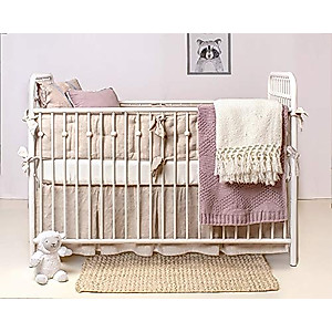 Pure Bamboo Sheets - Bamboo Crib Fitted Sheet (52"x28"x6") for Girls and Boys - 100% Organic Bamboo, Luxuriously Soft, Ultimate Cooling, Fits Standard Size Crib Mattress (Pink)