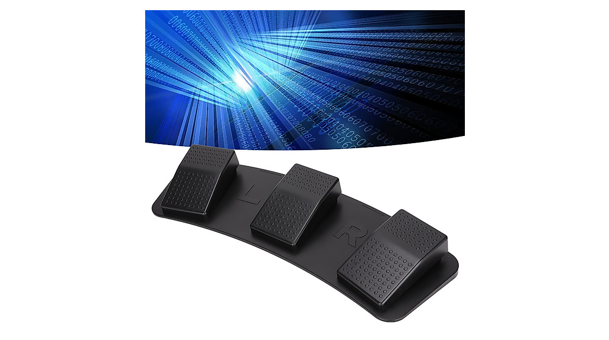USB Triple Foot Pedal Control - Ergonomic Mechanical Switch for Gaming