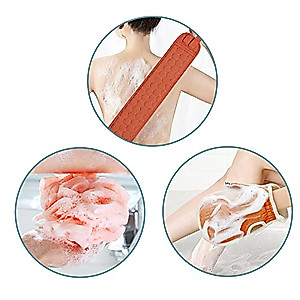 Exfoliating Back Scrubber for Shower,Back Washer For Shower with Korean Exfoliating Gloves Mitt for Body Cleansing,Exfoliating Body Scrubber for Men and Women