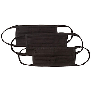 Amazon Essentials Reusable Face Cover, Black (Pack of 3)