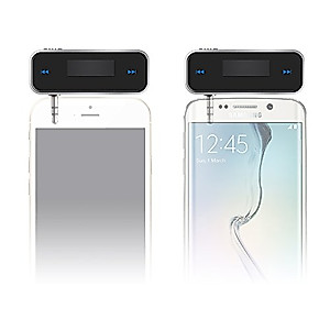 Beinhome FM Transmitter Audio Adapter Car Kit, Wireless in-Car Radio Transmitter Built-in 3.5mm Aux Port for Car iPhone 6s 5 SE iPod iPad Smart Phones MP3 MP4 Audio Players