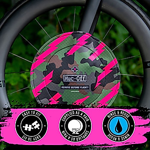 Muc-Off Disc Brake Covers, Camo - Washable Brake Shield for Bicycle Disc Brakes - Pair of Bike Brake Covers for MTB/Road/Gravel Bikes