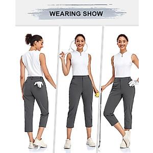 Golf Polo Shirts for Women Slim Fit Woman Sleeveless Sports Shirts Quick Dry Athletic Tank Tops for Tennis Work with Zipper Green