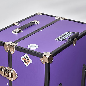 Rhino Trunk & Case Dance Star Wardrobe Trunk with Mounted Wheels, Competitions, Recitals, & Performances 35"x21"x16" (Navy Blue)