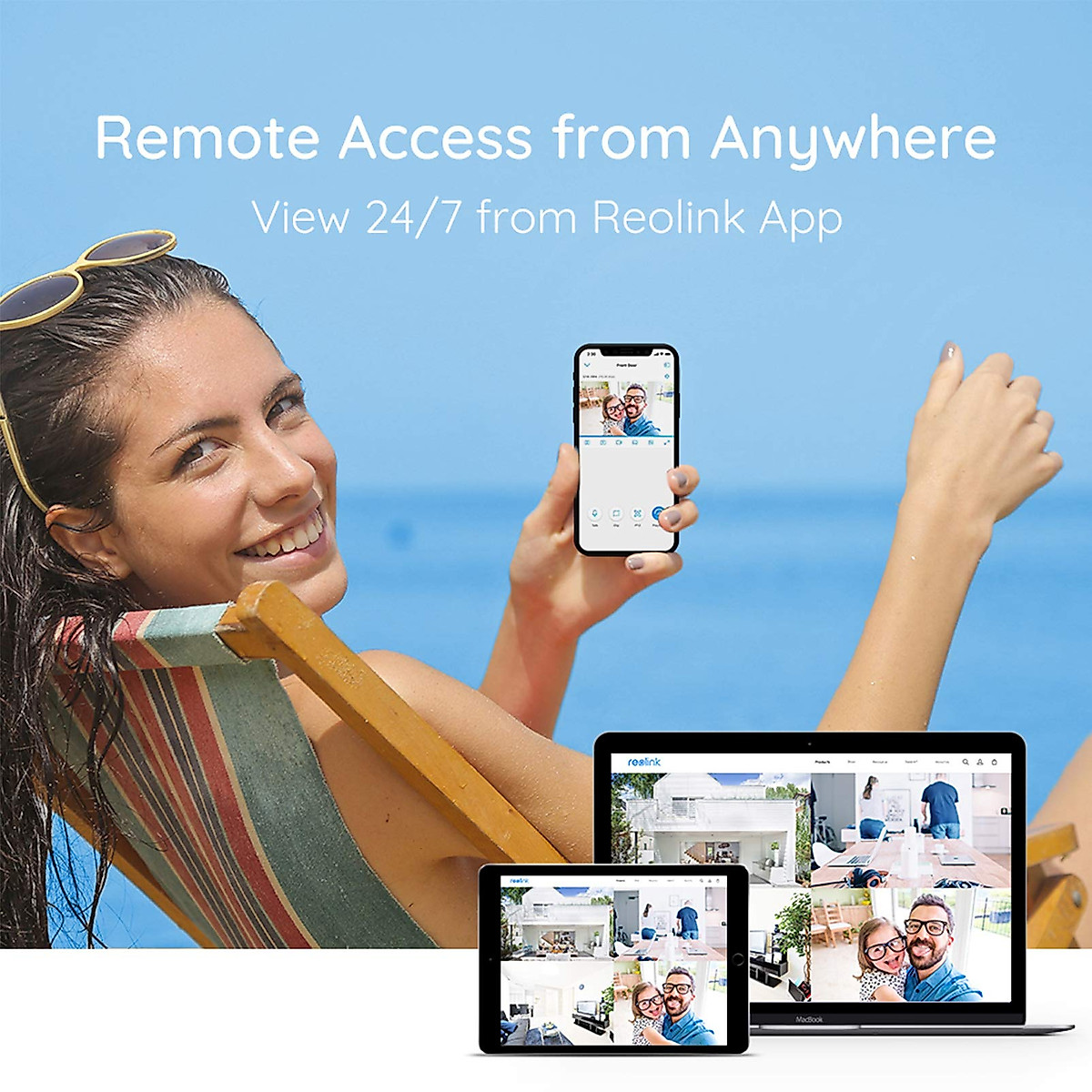 Reolink 4MP PoE Security Camera System Bundle, 8pcs 4MP IP Cameras, a 8CH NVR Pre-Installed with 2TB HDD(Include 4 x 18M Cat5 Cable)