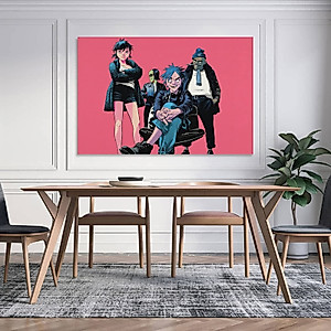 Fotuven England Rock Music Gorillaz Poster Canvas Art Poster And Wall Art Picture Print Modern Family Bedroom Decor Posters Unframe 12x18inch(30x45cm)
