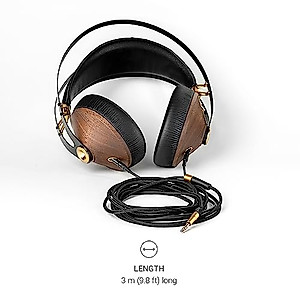 MEZE Audio | 3m Cable for 99 Classics Walnut Gold | 3.5mm Male to Dual TS Mono 3.5mm Male Connector Plug | Kevlar Reinforced Fabric | Oxygen-Free Copper