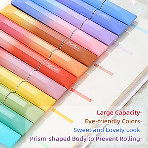 MILLEVIBE ITA Pencil Pouch Kawaii Large Capacity Pen Case : Cute Aesthetic Pencil Box Stationery Supplies for Teen Girls, 4 Included Highlighters (Pink)