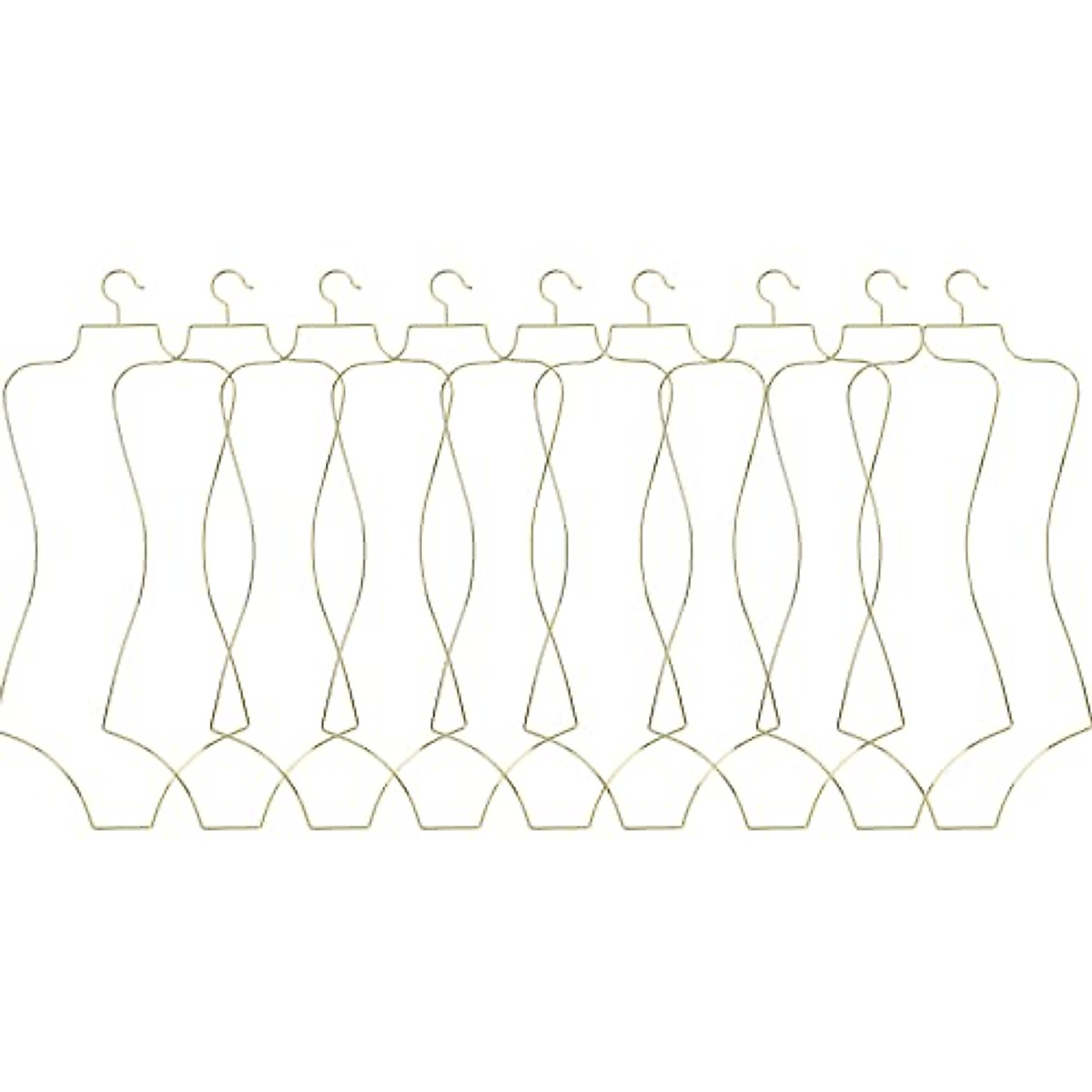 UTILE Lingerie Hangers Display Wire Metal Hangers Body Shape Bulk Hangers Gold Hangers for Clothes Bikini Swimwear Retail Hangers 10 Pack