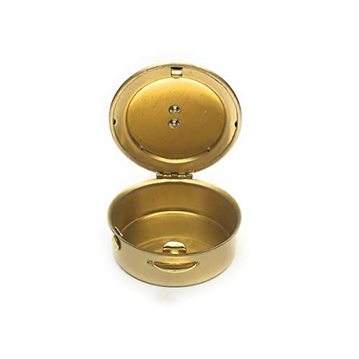 Cathedral Art Metal (Abbey & CA Gift) Polished Brass PYX with Cross/Pill/Keepsake Box