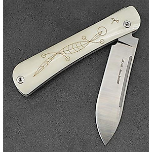 twosun Knives SLIP JOINT M390 Titanium Bone Handle Pocket Folder Knife TS197