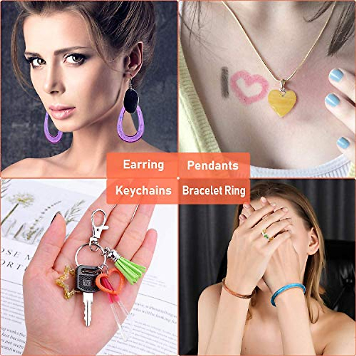 Resin Molds for Jewelry, Paxcoo 678pcs Earring Making Kit with 28pcs Earring Epoxy Molds and 650pcs Earring Hooks, Jump Rings for Resin Jewelry, Pendants, Resin Crafts, DIY Earring