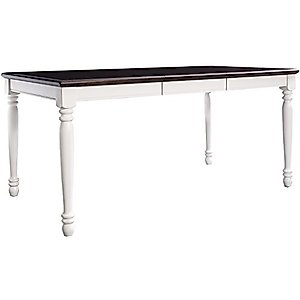 Crosley Furniture Shelby Dining Table, Expandable, Distressed White