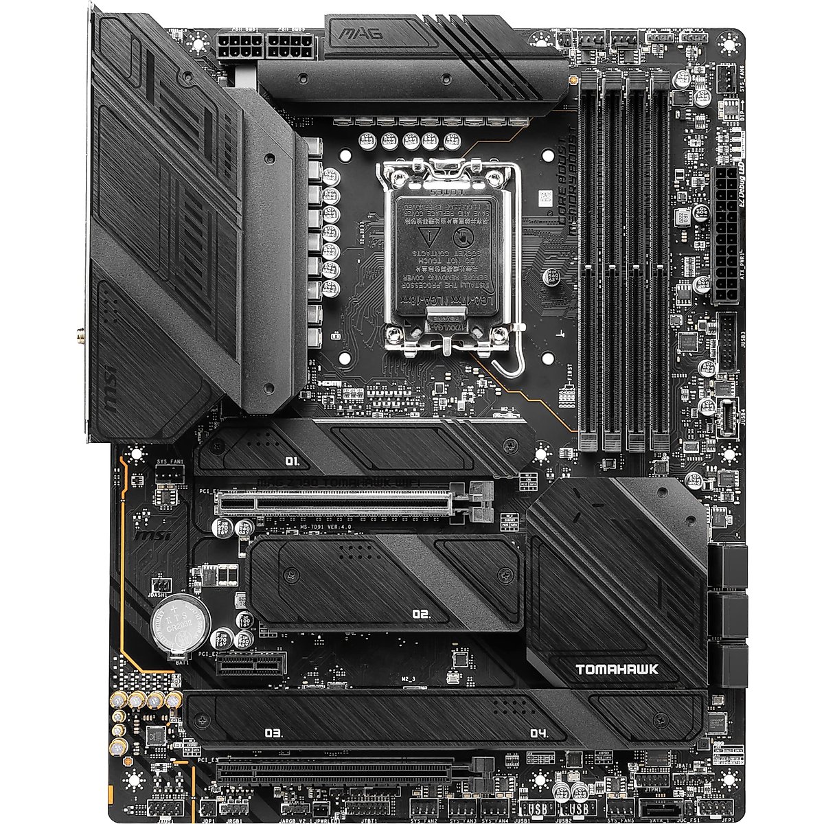 MSI MAG Z790 Tomahawk WiFi Gaming Motherboard (Supports 12th/13th/14th Gen Intel Processors, LGA 1700, DDR5, PCIe 5.0, M.2, 2.5Gbps LAN, USB 3.2 Gen2, HDMI/DP, Wi-Fi 6E, Bluetooth 5.3, ATX)