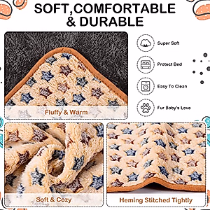 Newwiee 12 Pcs Fleece Guinea Pig Blankets Washable Guinea Pig Cage Liners Small Animal Reversible Blanket Bed Sofa Protector Waterproof Pee Pad Sleep Mat for Hamster Puppy (Small Star,14'' x 28'')