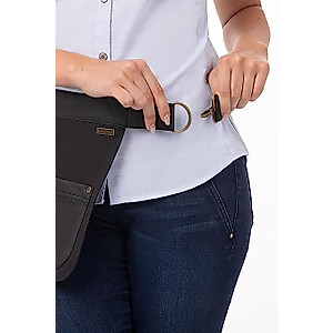 Chef Works Unisex Indy Hipster Apron, Steel Grey, One Size