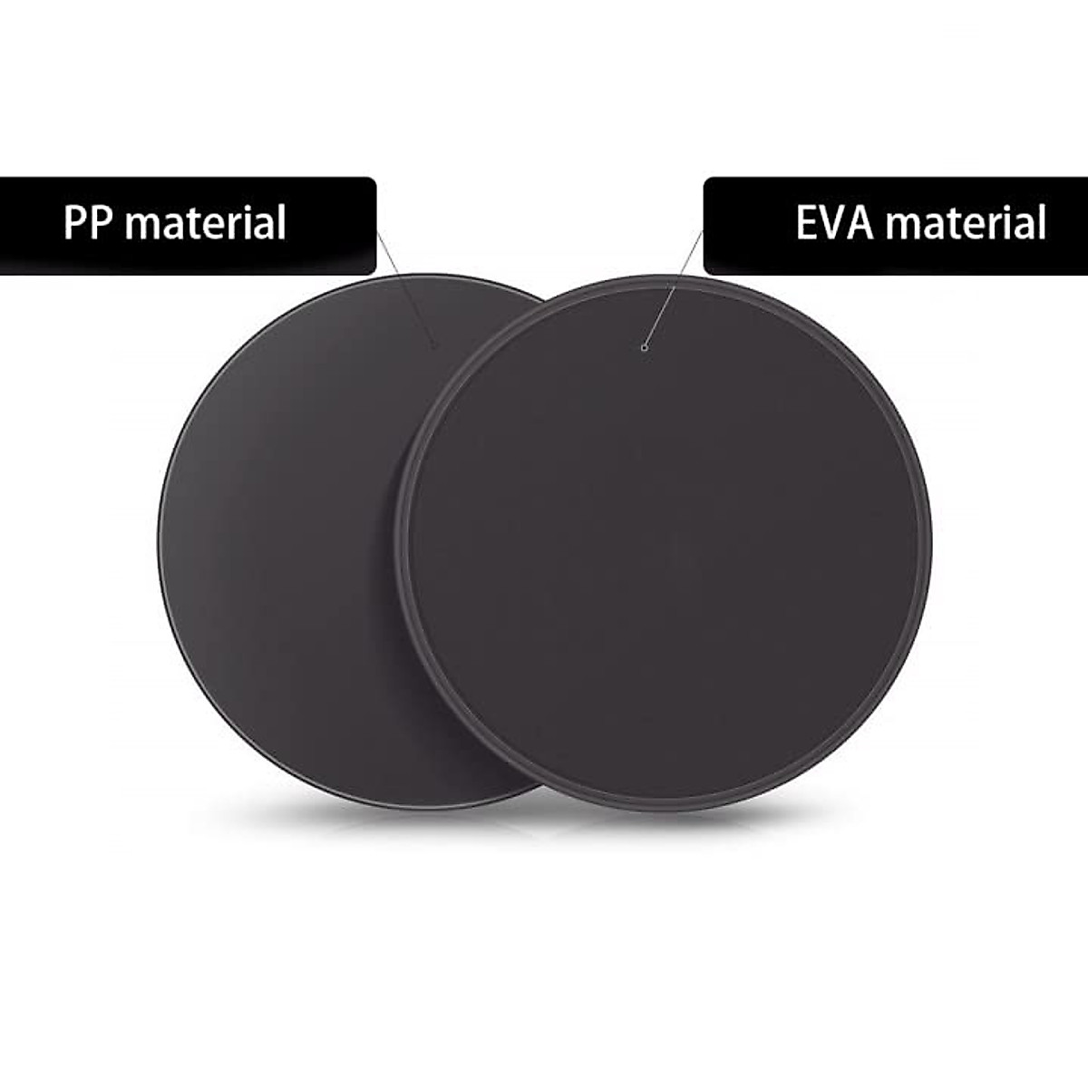 QUANXILXU 2 Pcs Core Workout Sliders Double Side Usage Strength Sliders Wear Resistant Exercise Gliding Discs for Home, Carpet Hardwood Floors Yoga, Pilates