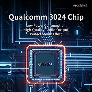 VOCALSKULL Bone Conduction Wireless Bluetooth Headphones Open Ear Sport Headphones with Built-in Mic Sweat Resistant Headset Deep Base Sound for Running Cycling Climbing Driving