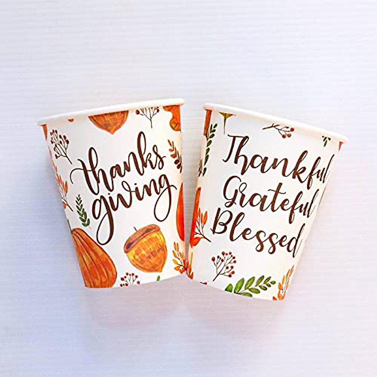 Disposable Thanksgiving Plate And Napkin Set - Pack of 72 - Fall Dinner Party Decorations - Thankful, Grateful Party Supplies - Cups, Cutlery Holder, Napkins Parties Pack - Pumpkins Turkey, Leaves