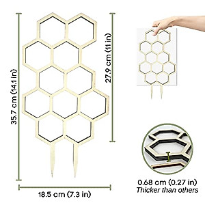 TAVALEAF 2 Pack Indoor Plant Trellis, Honeycomb Shaped Indoor Trellis for Climbing Plants, Small Plant Trellis for Plants, Small Trellis for House Plant, Trellis Small Climbing Plant Support (gt1)